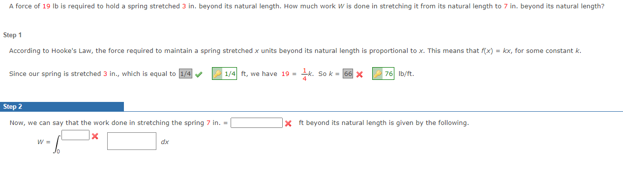 Solved Step 1 Since our spring is stretched 3 in., which is | Chegg.com