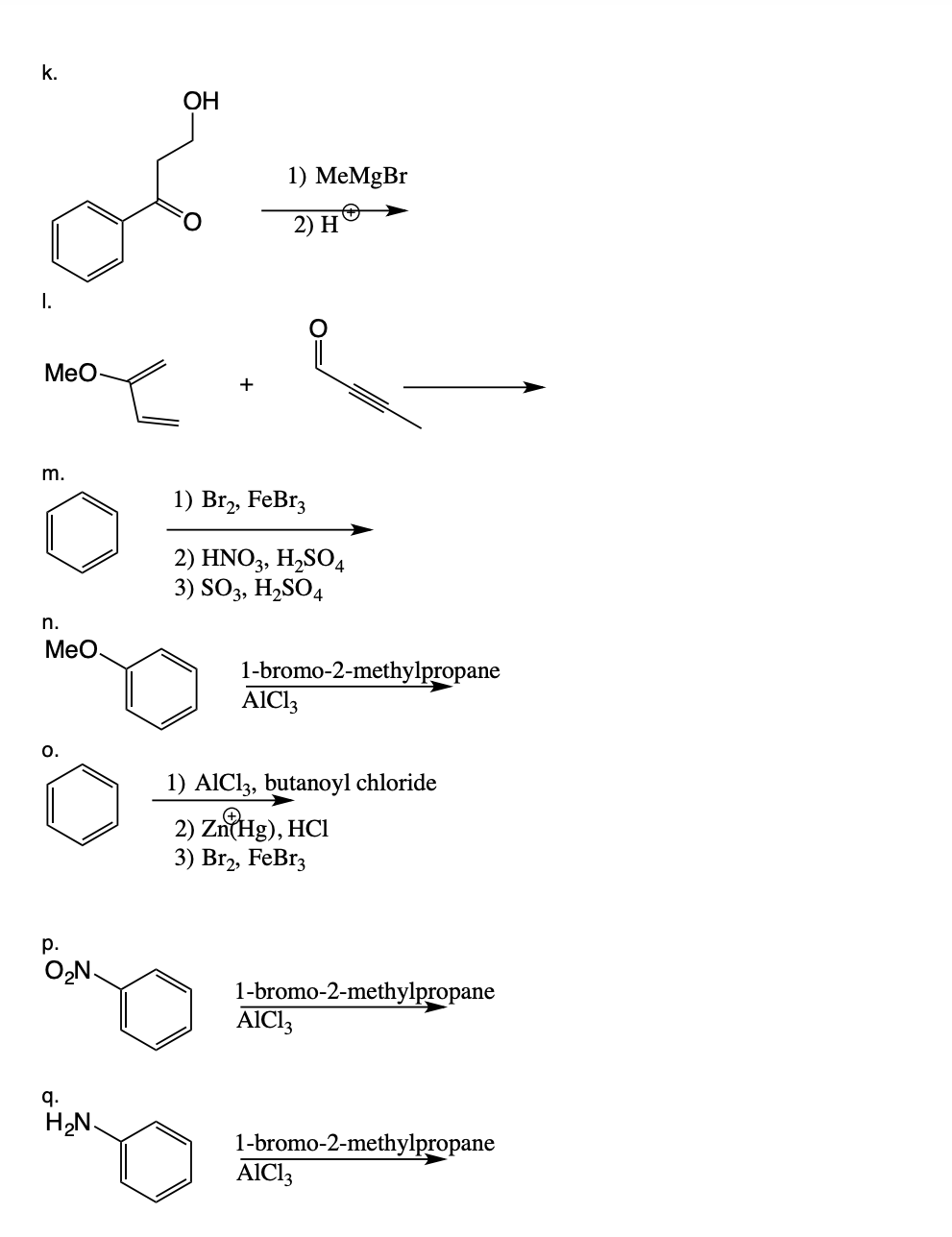 Solved a. OH H_Cr04 b. 1) LiAlH4 FO OMe 2) H20 C. 1) NaBH4 | Chegg.com