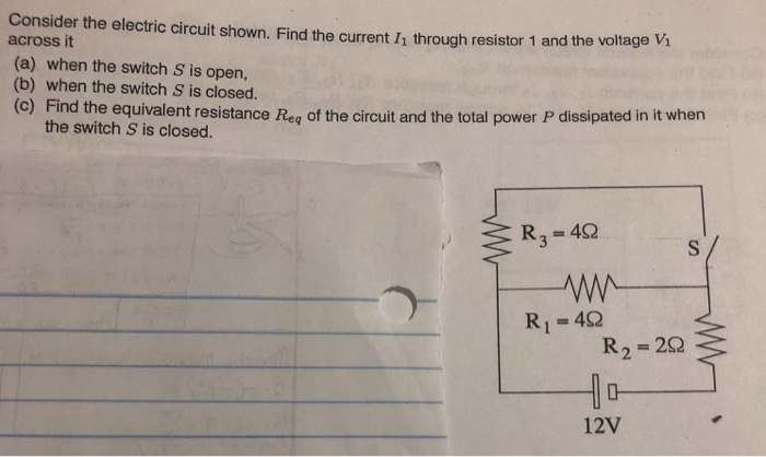 Solved Consider the electric circuit shown. Find the current | Chegg.com