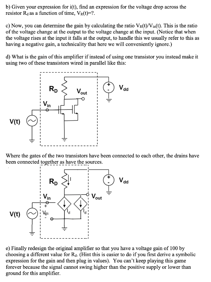 Solved 4) Field Effect Transistor The simplest model for a | Chegg.com