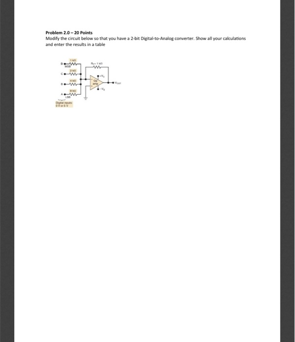 Solved Problem 5.0 The circuit in Figure uses three | Chegg.com