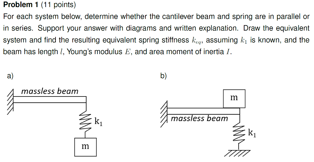 Solved Problem 1 (11 points) For each system below, | Chegg.com