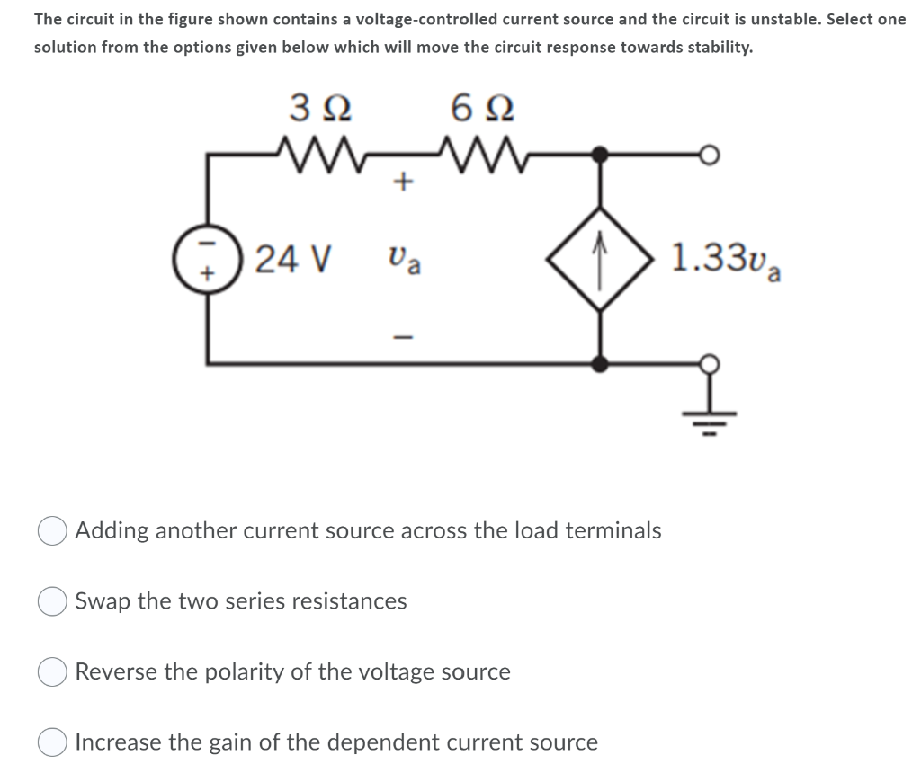 Solved The Circuit In The Figure Shown Contains A