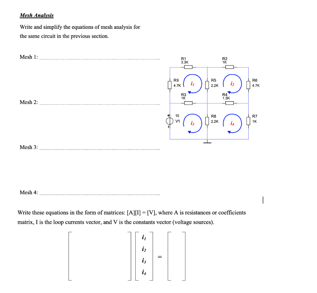 Solved Write these equations in the form of matrices: | Chegg.com