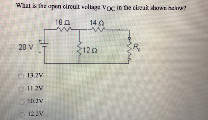 Solved What is the open circuit voltage Voc in the circuit | Chegg.com
