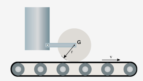 Solved roller stationary and not in contact with the belt. | Chegg.com