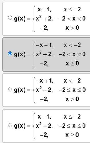 Solved The piecewise function g(x) is shown in the graph. | Chegg.com