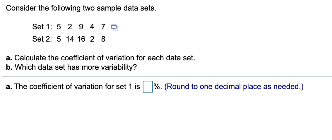 Solved Consider The Following Sample Data Values 5 9 18 22 7620