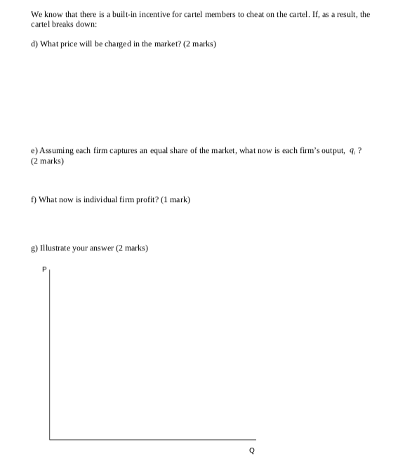 Solved Question 4 (15 total marks) Oligopoly (Centralized | Chegg.com