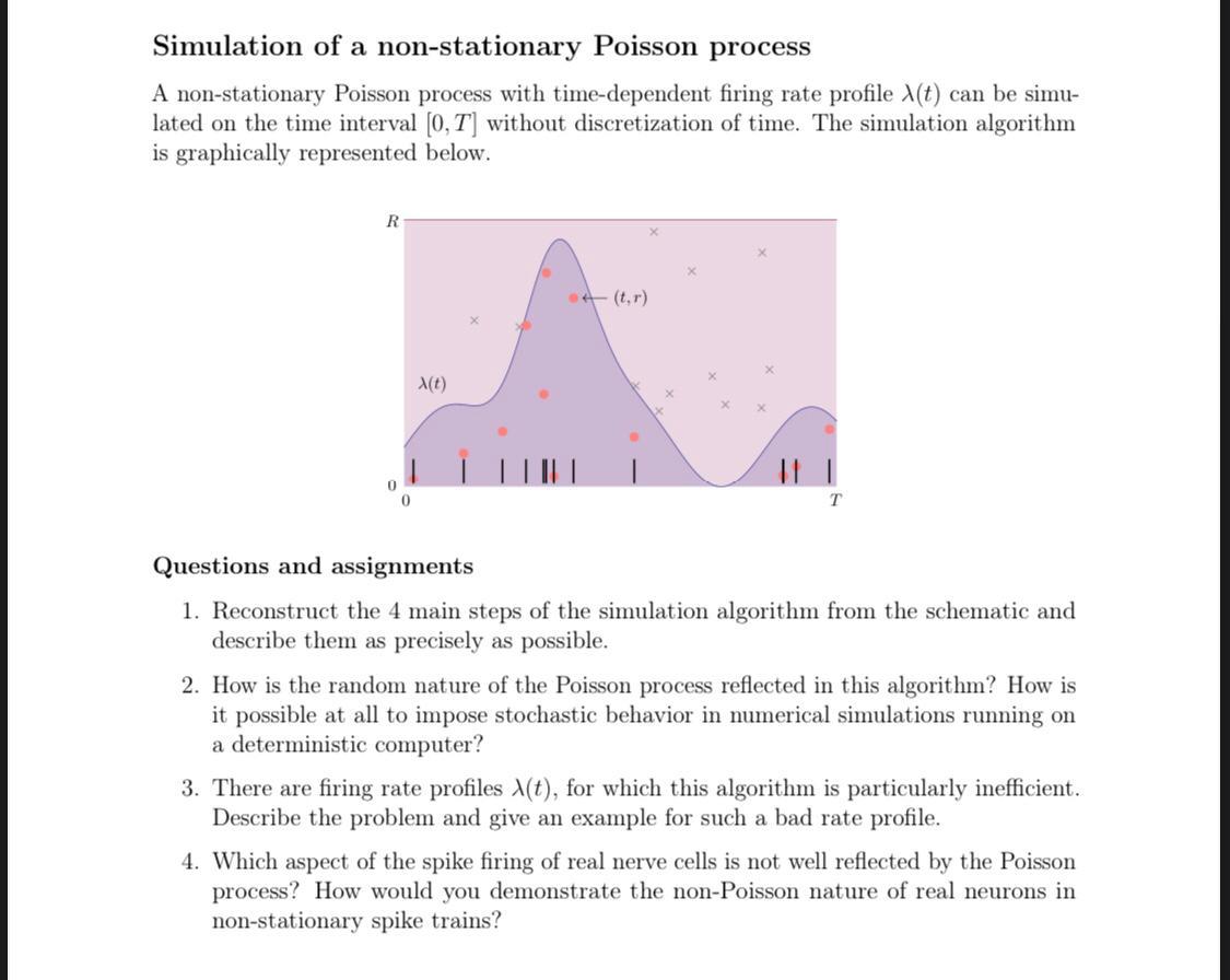 Solved Simulation of a non-stationary Poisson process A | Chegg.com