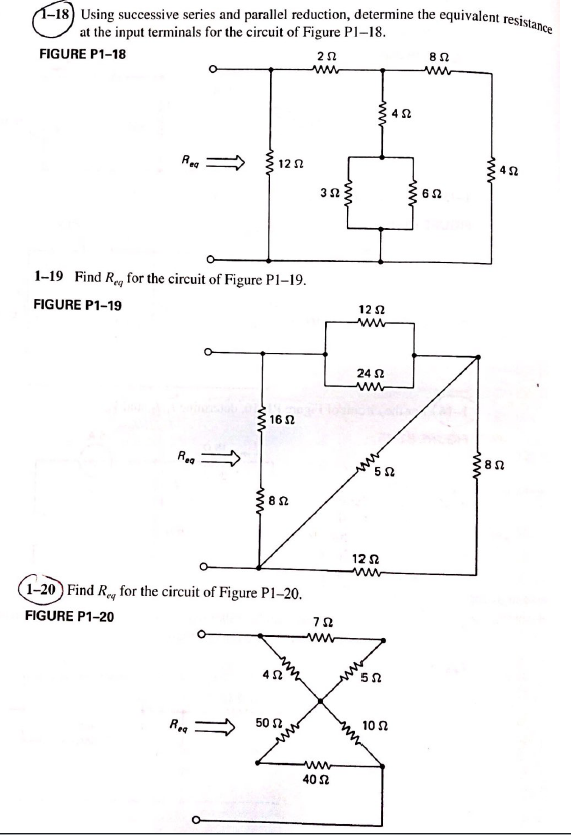 Solved -18) Using successive series and parallel reduction, | Chegg.com