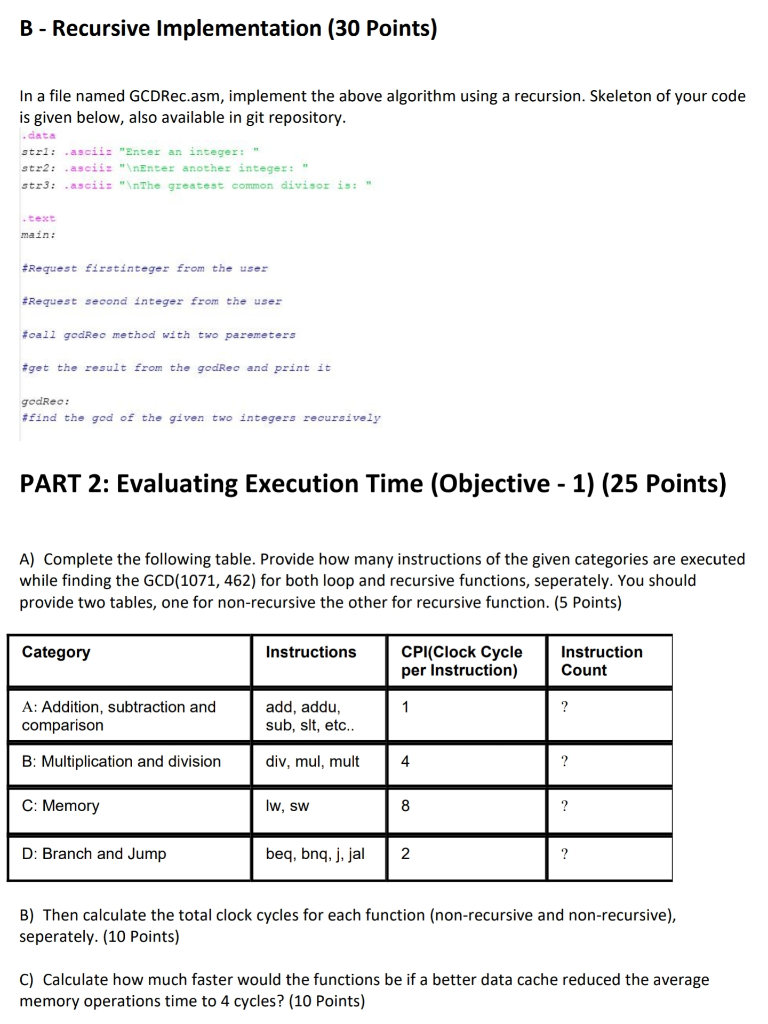 You will implement the Euclidean algorithm for | Chegg.com