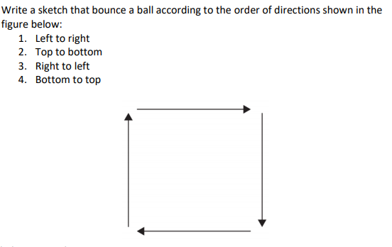 Solved Write a sketch that bounces a ball according to the | Chegg.com