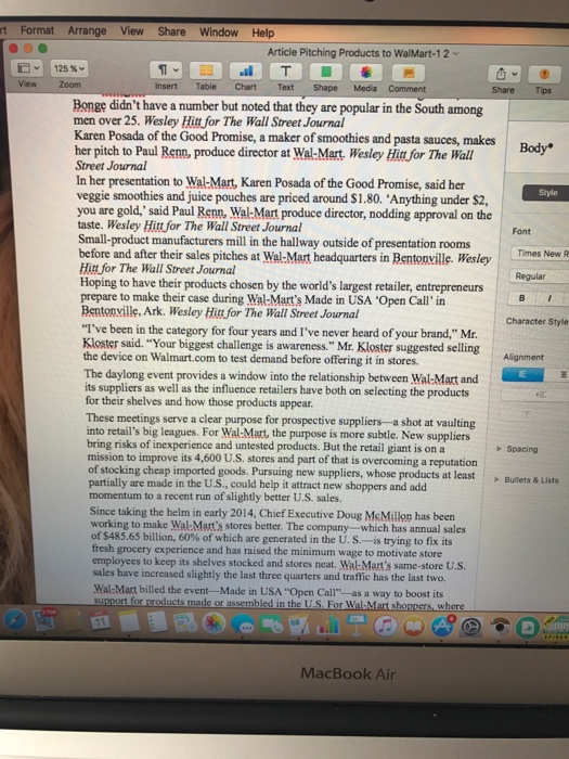 Solved rt Format Arrange View Share Window Help Article | Chegg.com