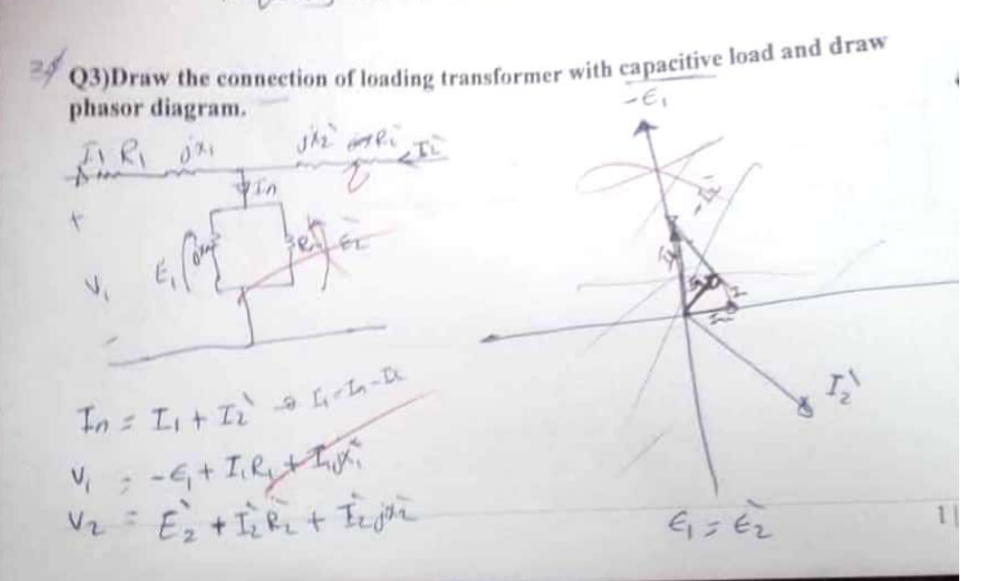 Solved 2% 03)Draw the connection of loading transformer with | Chegg.com