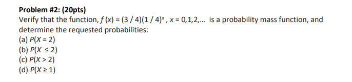 Solved Problem #2: (20pts) Verify that the function, f (x) = | Chegg.com