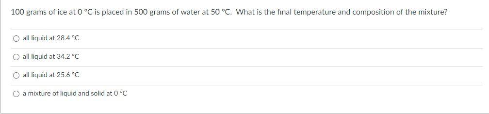 Solved 500 grams ice at -2 °C is placed in 1000 grams of | Chegg.com