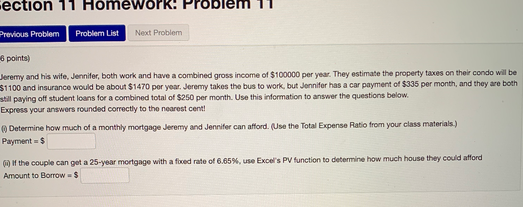 ection 11 Homework: Problem 11 Previous Problem | Chegg.com