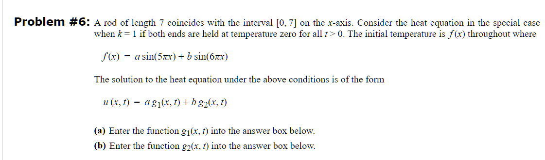 Solved blem \#6: A rod of length 7 coincides with the | Chegg.com