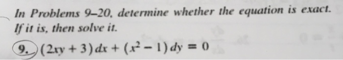 Solved In Problems 9-20, determine whether the equation is | Chegg.com