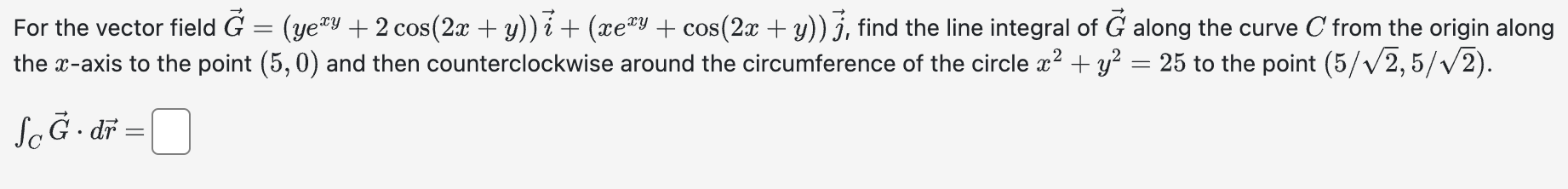 For the vector field | Chegg.com