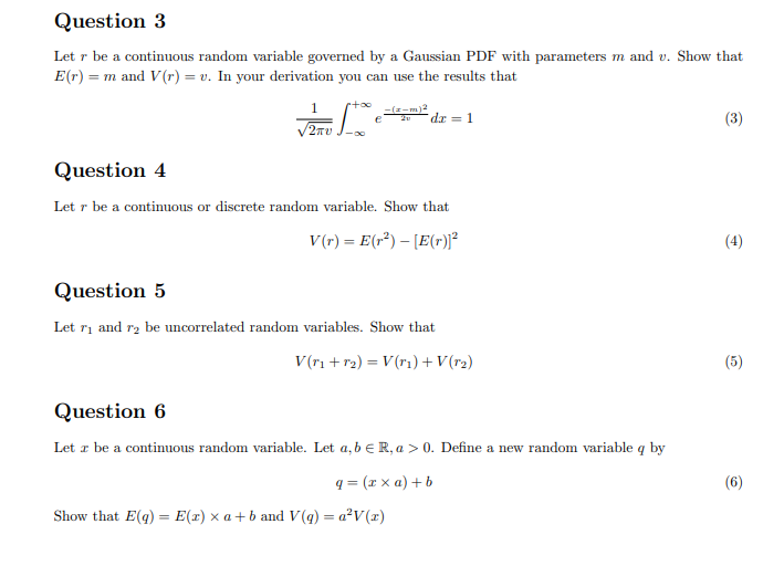 Solved Let r be a continuous random variable governed by a | Chegg.com