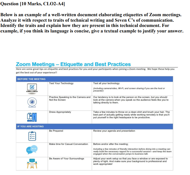 Question [10 Marks, CLO2-A4] Below is an example of a | Chegg.com