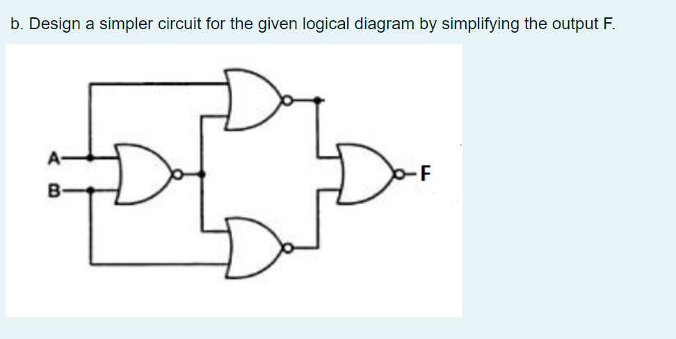 Solved B Design A Simpler Circuit For The Given Logical 