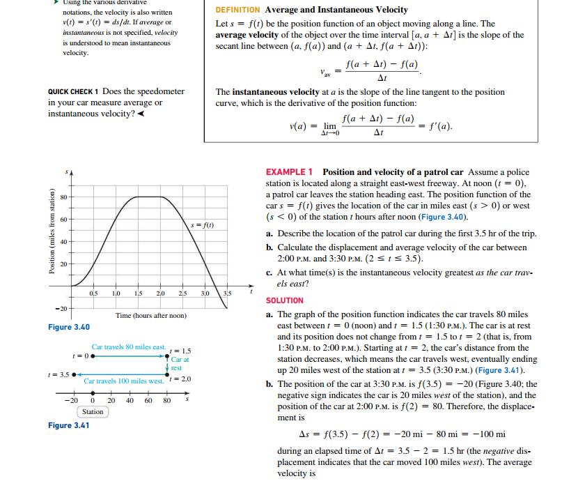 Solved Using the various derivative notations, the velocity | Chegg.com