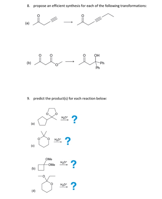 Solved Propose an efficient synthesis for each of the | Chegg.com