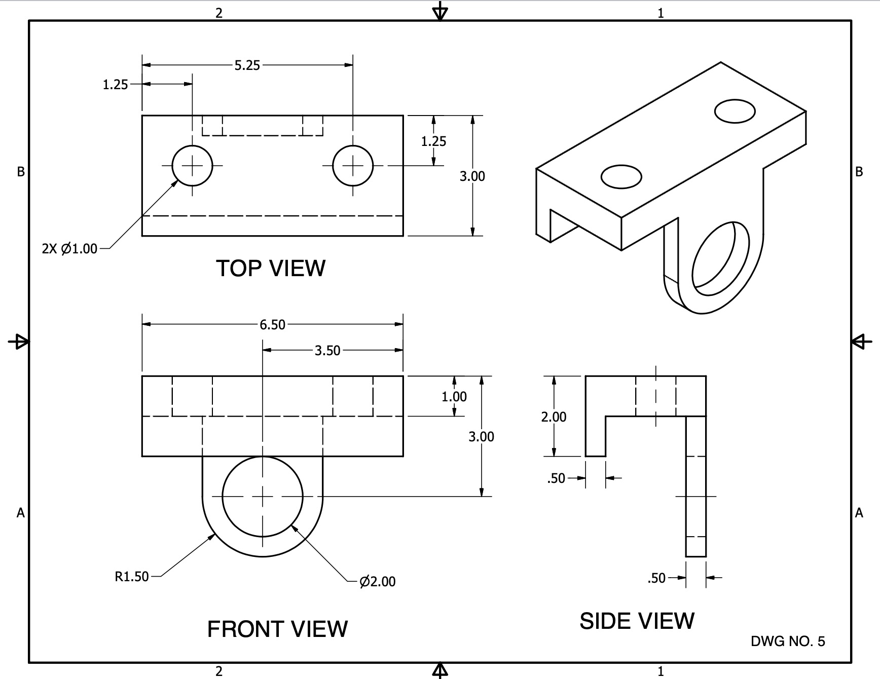 Solved Create the 3D model for each of the drawings shown. | Chegg.com