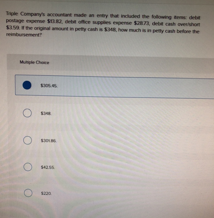 Solved Triple Company's accountant made an entry that | Chegg.com