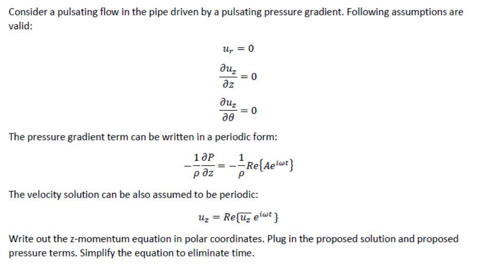 Solved Can you Please Help with my Advance Fluid Mechanics | Chegg.com