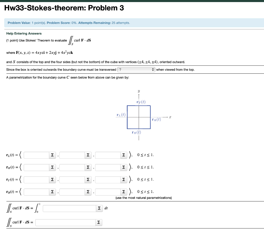 Solved Hw33-Stokes-theorem: Problem 3 Problem Value: 1 | Chegg.com