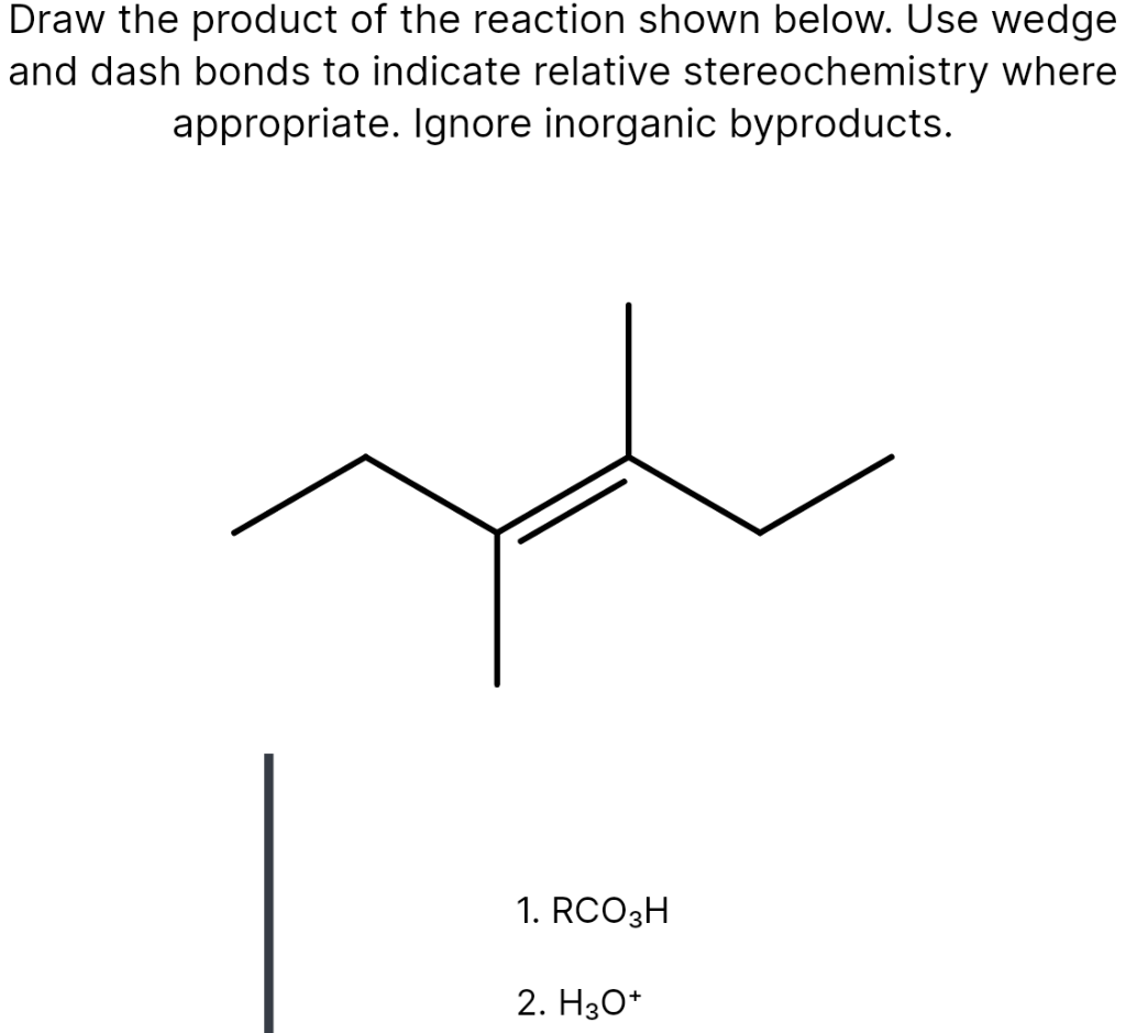 Solved Draw the product of the reaction shown below. Use | Chegg.com