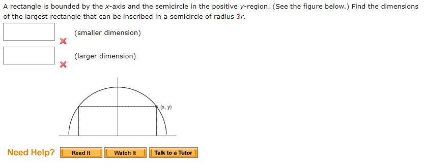 Solved A rectangle is bounded by the x-axis and | Chegg.com