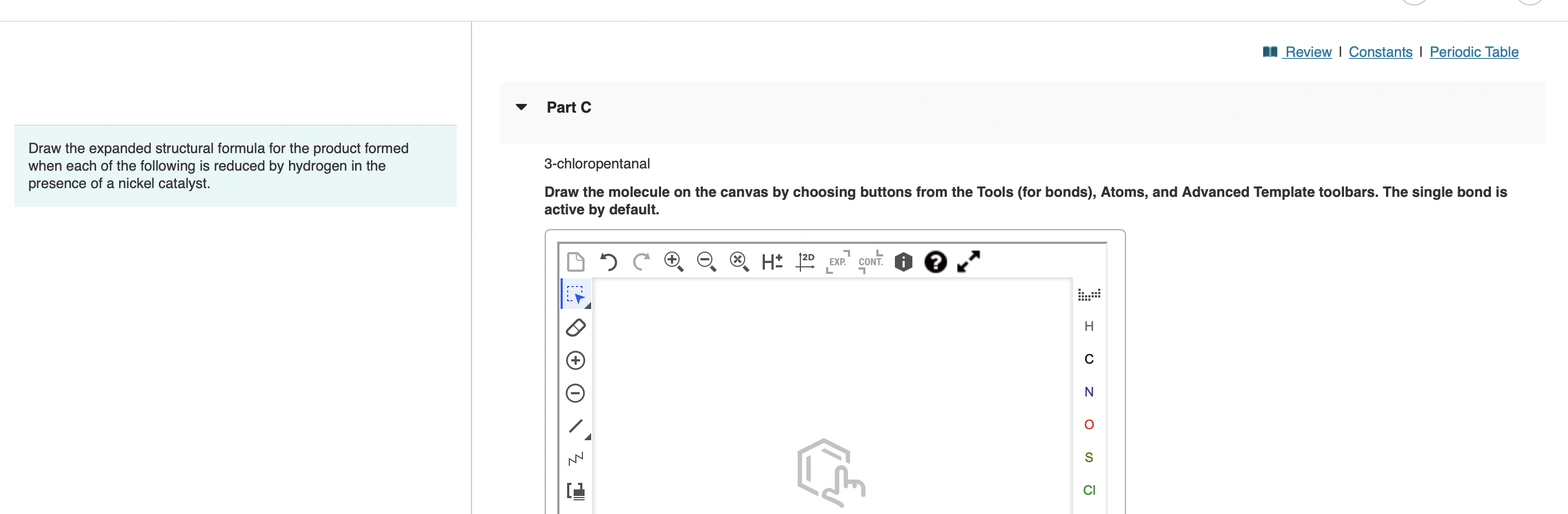 Solved Draw the expanded structural formula for the | Chegg.com