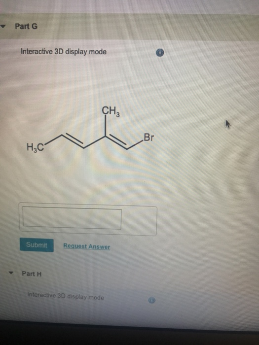 Solved Part H Interactive 3D display mode CH3 H,c CH2 CHs | Chegg.com