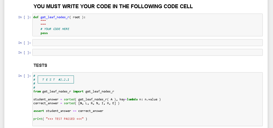 Solved RUN THE FOLLOWING CODE CELL to create class bt_node I | Chegg.com