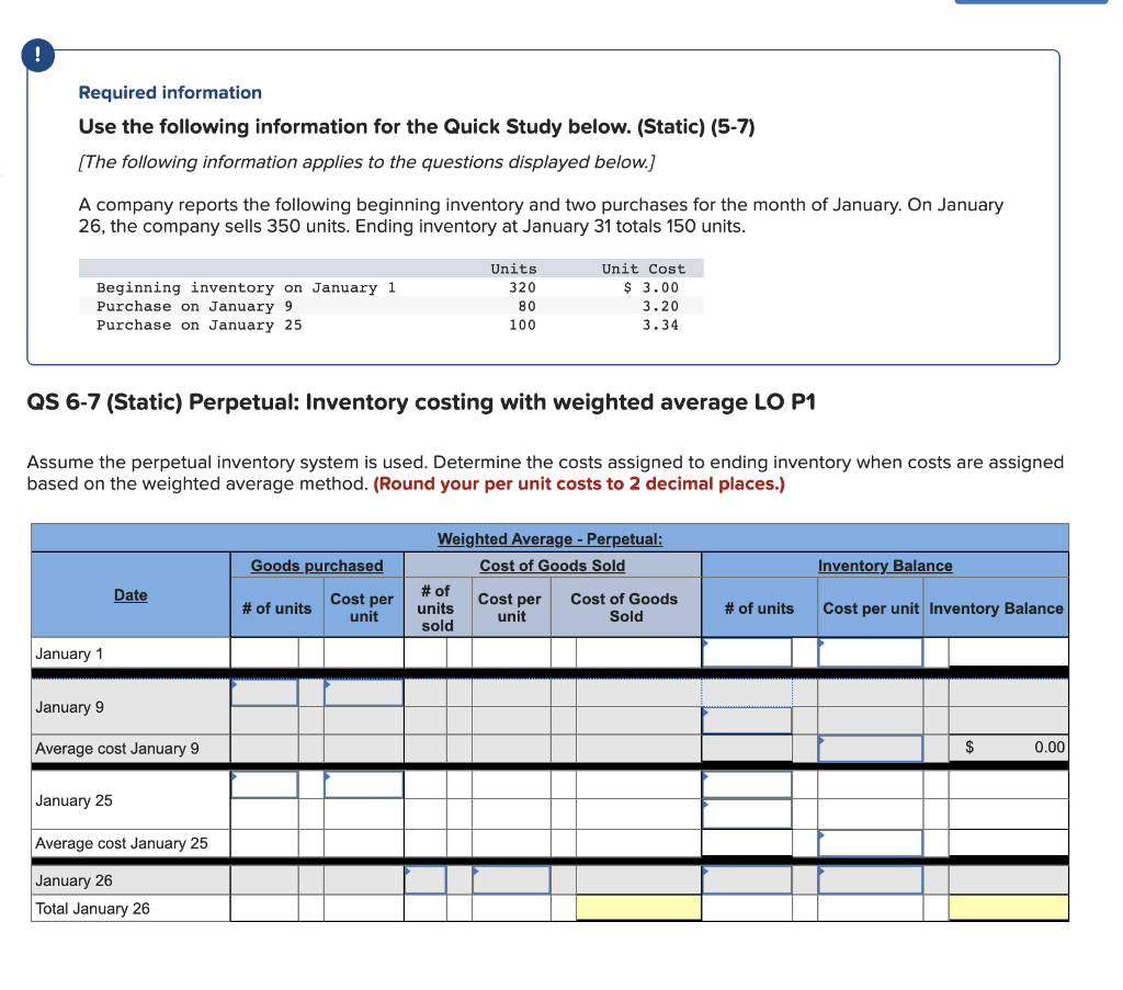 Solved Required information Use the following information | Chegg.com