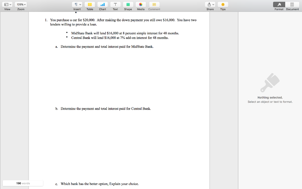 Solved 125% Comment View Zoom Insert Table Chart Text Shape | Chegg.com