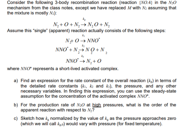 Solved Consider the following 3-body recombination reaction | Chegg.com