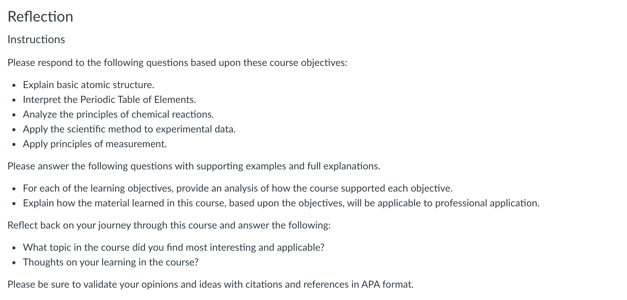 Solved Reflection Instructions Please respond to the | Chegg.com