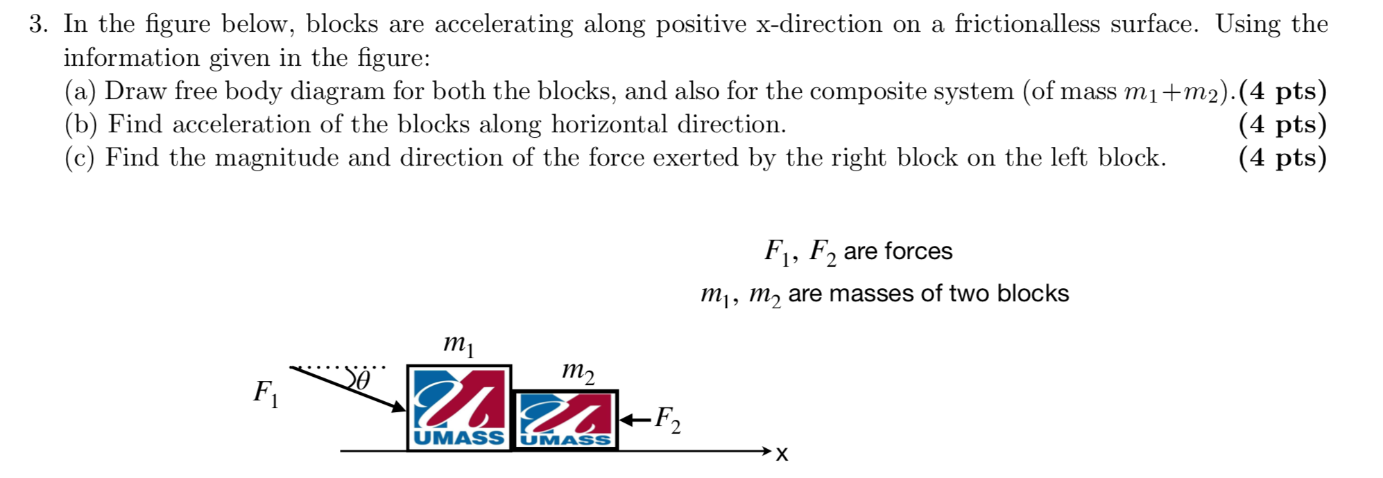 Solved 3. In the figure below, blocks are accelerating along | Chegg.com