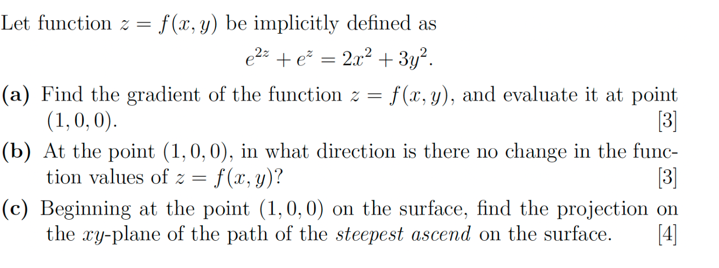 Solved Let function z=f(x,y) be implicitly defined as | Chegg.com