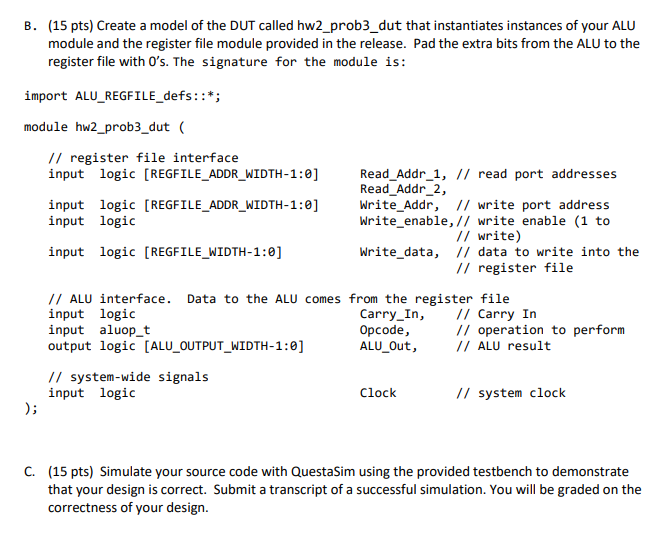 For this homework problem we are going to create a | Chegg.com