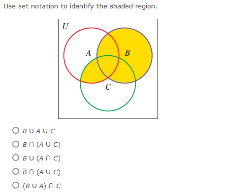 Solved 1. Draw a Venn diagram for the relationship. A∪B∩C 2. | Chegg.com