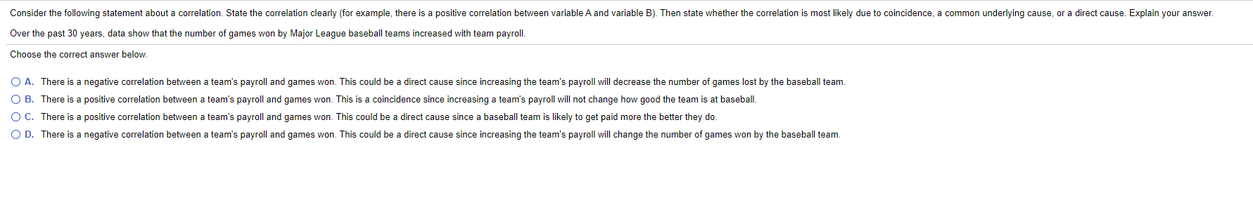 Solved Consider the following statement about a correlation. | Chegg.com
