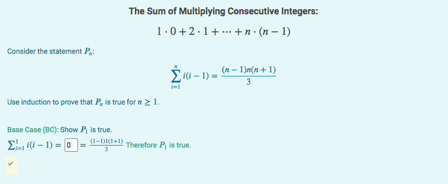 Solved The Sum of Multiplying Consecutive Integers: | Chegg.com
