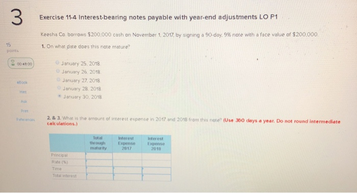 Solved Exercise 11-4 Interest-bearing notes payable with | Chegg.com